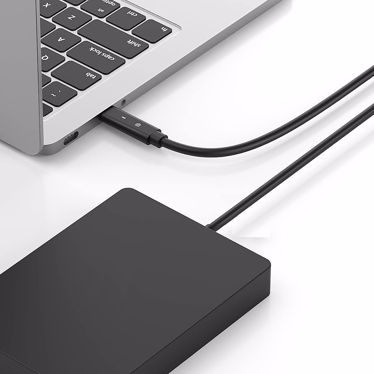 FKA 2.6 ft Black Male-to-Female USB Type C Thunderbolt Dock Cable for Dell TB15 TB16 Docking Station, 24 Pins, Data Transfer