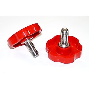 5/16-18 x 3/4" Rosette Thumb Screw Thumb Screws Thumbscrew Stainless Steel Clamping Knobs Red (8)