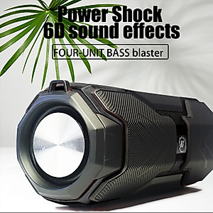 RUWQ Indoor and Outdoor Portable Bluetooth Speakers, Wireless Bluetooth Speakers, subwoofers, Fashionable and Cool Music Players(Black)