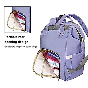 Jewelvwatchro Diaper Bag Backpack Multifunctional Maternity Baby Bags for Mom Blue Purple¡­