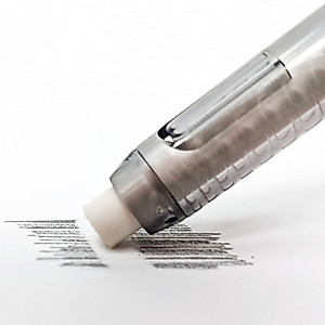 June Gold 12 Pack of Retractable Pen Eraser Stick Refills - Latex-Free, White Vinyl, & Precision Erasing