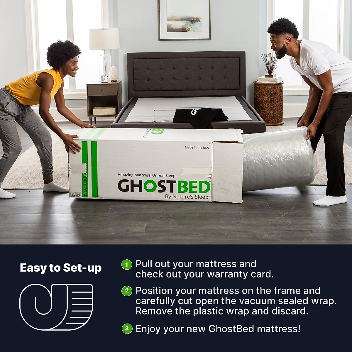 GhostBed Flex 13 Inch Cool Gel Memory Foam & Innerspring Hybrid Mattress, Medium Feel, Made in The USA, King