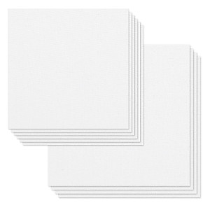 10Pcs White Cotton Fabric Embroidery Fabric Squares Embroidery Cloth Natural Cotton Fabric for Embroidery Garment Craft Flower Pot Decoration Embroidery Cross Stitch Cloth,6 Pcs7.9 Inch and 4 Pcs11.8