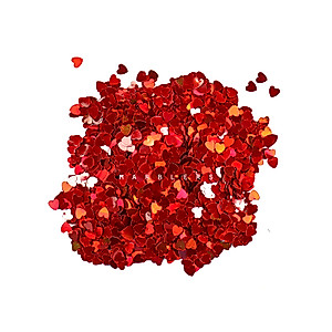 MARBLERS Cosmetic Grade Chunky Shape Glitter [Heart] 0.18oz (5g) | Flake | Non-Toxic | Vegan | Cruelty-Free | Eyeshadow, Nail Polish, Nail Art | Festival, Rave & Party Makeup | Body & Face