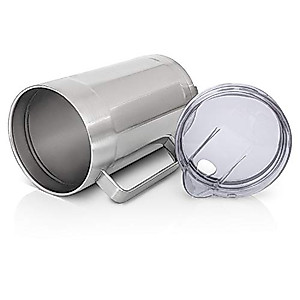 XPAC 84-Ounce Sweat-Free Beverage/Water Pitcher with Lid, Stainless Steel, Vacuum Insulated, Keeps Drinks Cold For Hours