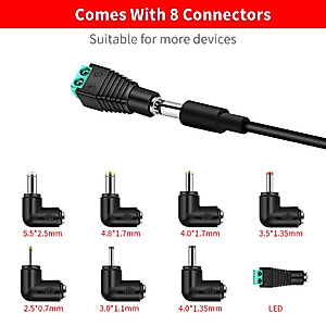 MEROM 6V 2A 12W Universal Adapter Power Supply AC 110V to DC 6V Power Driver for Bluetooth Speaker, Digital Blood Pressure Monitor Converter Inverter, Charger with 8 DC Plugs Power Cord