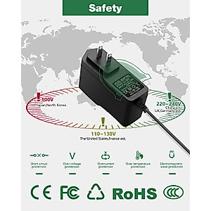 JOVNO 9V 1A Power Supply, 100-240V AC to DC 9V 800mA 500mA Adapter with 5.5x2.5mm Tip for Arduino, NES, RCBS Chargemaster, Breast Pump, Elliptical Machine, Security System, Speaker, LEDs