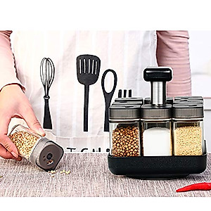 Revolving Spice Rack Organizer Caddy, Rotating Spice Storage for Cabinet and Kitchen, 8 Jar Herb and Spice Countertop Spice Rack(Spices Not Included)