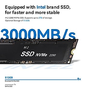 Intel NUC Mini PC 12th Gen Core i5-1240P 32GB DDR4 RAM, 512GB M.2 SSD, Pre-in Windows 11 Pro Gaming Desktop Computer, HIDM 2.0, USB 3.2, WiFi 6, Thunderbolt 4, black, Intel NUC 12 Pro 1240P