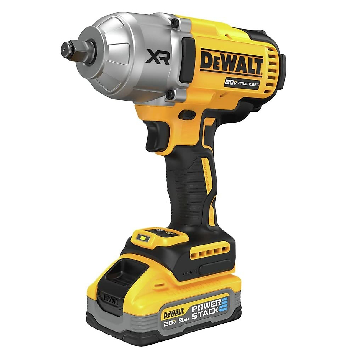 DEWALT 20V MAX* XR Cordless Impact Wrench, Brushless, 5-in. High Torque with 5.0Ah Battery (DCF900H1)
