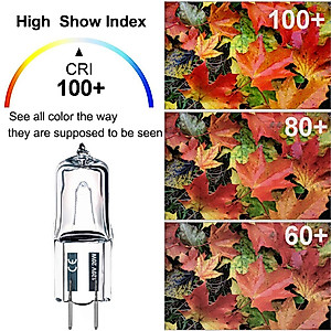 G8 Bulb, 10PCS G8 Halogen Bulb 20W 120V, G8 Base Bi-Pin Xenon Light Bulbs JCD Type, Warm White with Long Lasting Lifetime，G8 Halogen Light Bulbs Dimmable, G8 120V 20W for Under Cabinet Puck Lights