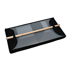 Household Essentials 4 Pocket Wide Organizer with Hangbar, Black