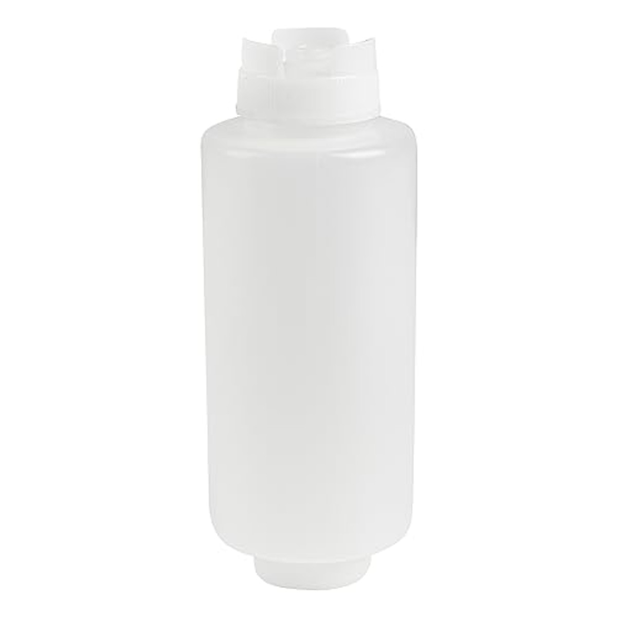 Restaurantware 32oz. FIFO Inverted Plastic Squeeze Bottle with Refill and Dispensing Lids - First In First Out - Perfect for Restaurants Catering and Food Trucks - 1ct box