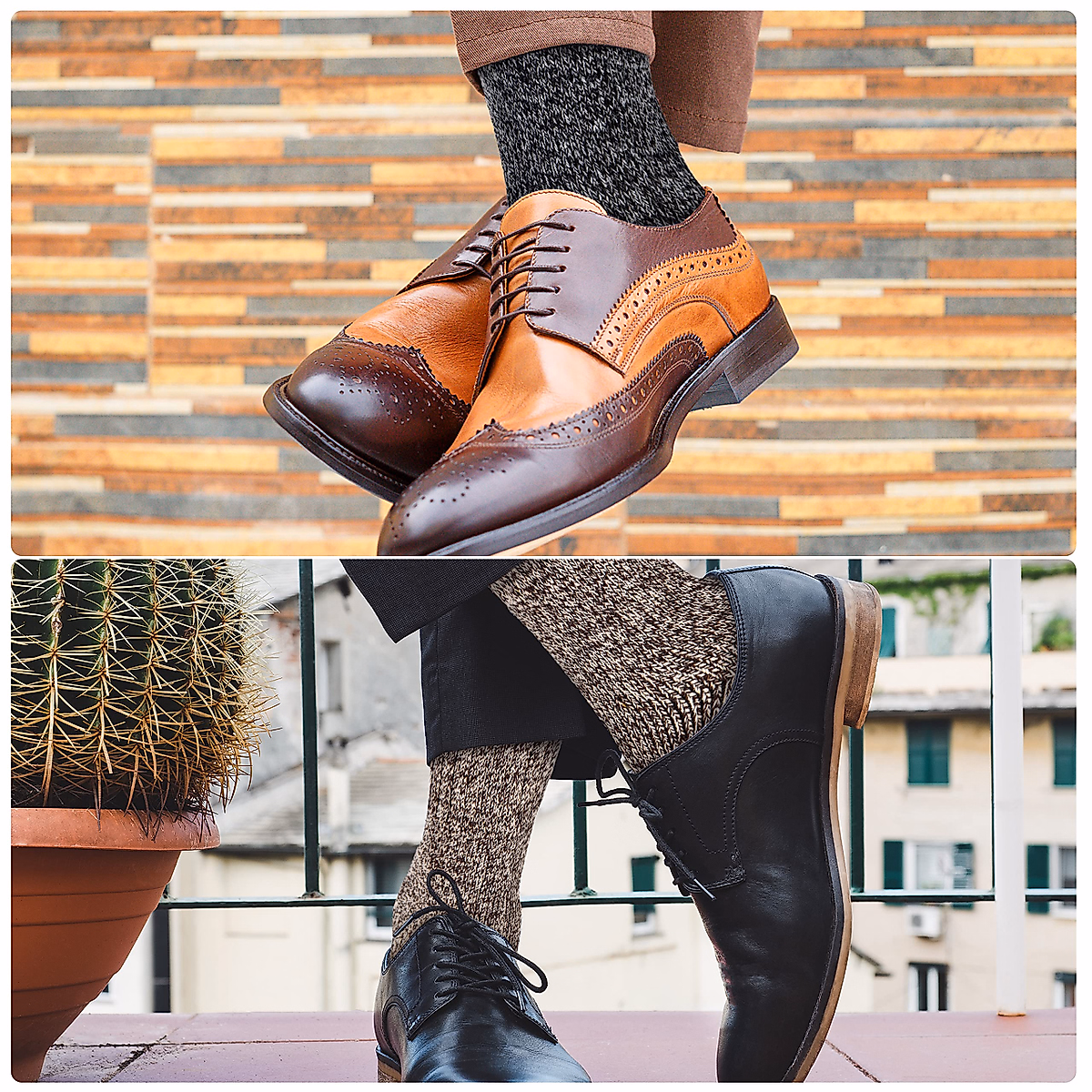 Clothclose 5 Pairs Wool Socks - Warm Wool Socks For Women/Men, Super Soft Crew Socks Boot Socks, Thick Knit Cozy Socks