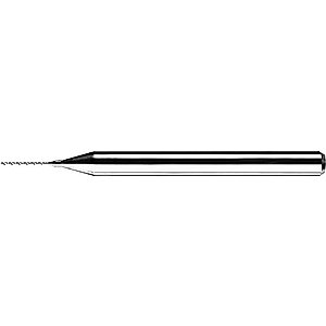 KYOCERA 105-0350.400 Series 105 Micro Drill Bit, 2 Flutes, 0.0350" Cutting Diameter, 130° Cutting Angle, 0.4000" Cutting Length, 1/8" Shank Diameter, 1-1/2" Length, Carbide, Uncoated