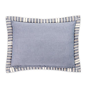 Michael Amini Mills 8-Piece Oversized Cotton King Duvet Set in Denim Blue