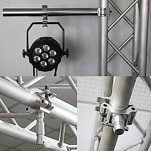 Quick Release Stage Light Clamps Fit 2 inch OD Truss Pipe Heavy Duty 220 Lbs Aluminum Alloy for Moving Head Light Par Lighting Spotlight (2PCS)