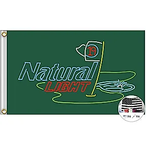 Probsin Flag for Beer 19th Hole Cool Flags,3x5 Feet Banner,Funny Poster UV Resistance Fading & Durable Man Cave Wall Flag with Brass Grommets for Dorm Room Decor,Parties,Gift,Tailgates