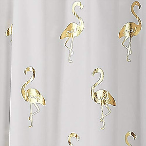 Lush Decor Flamingo Shower Curtain, 72" x 72", Gold