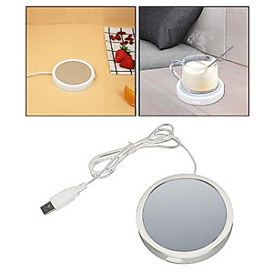 Bothyi USB Coffee Heater Desktop Tea Beverage Keep Warm Drinking Cup Heating to 90° C, White