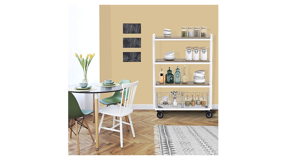 Atlantic Modular Mobile Storage Cart System with Shelves & Baskets