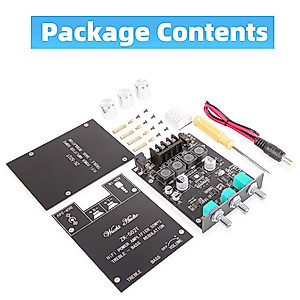 DAMGOO ZK-502T Bluetooth Amplifier Board with Treble and Bass Control, TPA3116D2 50W x 2, DC:9-24V, Bluetooth 5.0 AMP Board for Home Passive Speakers