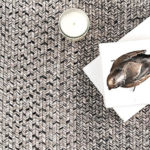 nuLOOM Jayda Braided Ombre Indoor/Outdoor Area Rug, 4x6, Charcoal