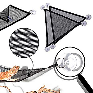 PINVNBY Hammock for Bearded Dragon,Reptile Habitat Lounger Lizard Natural Seagrass Fibers Hammock Jungle Bendable Vines Leaves Tank Decor for Chameleon Hermit Crabs Gecko Snakes(4Pcs)