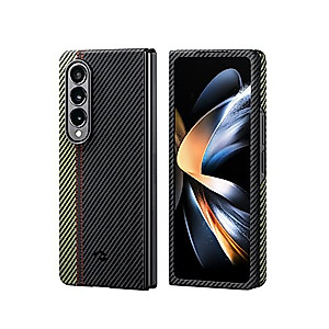 PITAKA Z Fold 4 Case, Slim & Light Galaxy Z Fold 4 Case with a Case-Less Touch Feeling, 600D Aramid Fiber Made [Fusion Weaving Air Case - Overture]
