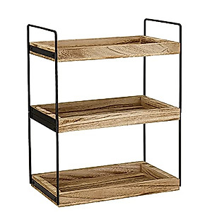 3 Tier Bathroom Counter Organizer, Counter Standing Rack Cosmetic Holder, Bathroom Countertop Organizer and Storage Shelf, Vanity Organizer Bathroom Counter Tray and Coffee Station Organizer