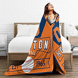 Custom Blanket for Bed Fans Gift Baseball City Winter Summer Fleece Throw Blankets Personalized Name and Number, 30"x40", 50"x60", 70"x80"