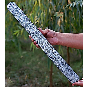 JNR Traders Feather Damascus Billet - Knife Making Supplies - Damascus Bar Stock 20 Inches 3783