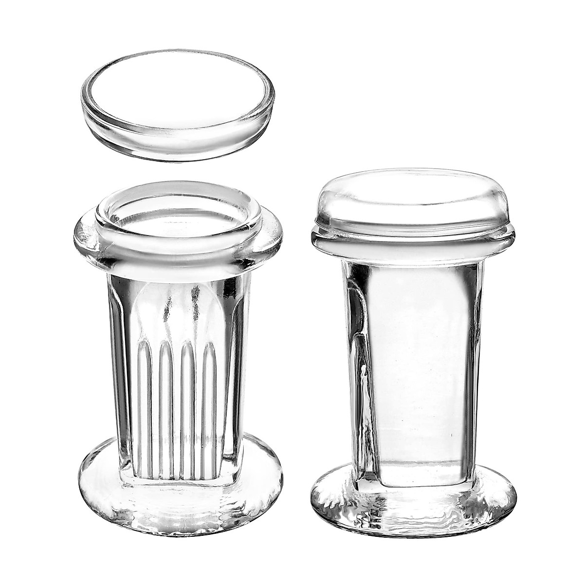 QWORK Coplin Staining Jar, 5 Slide Capacity 60 ml Glass Staining Tank