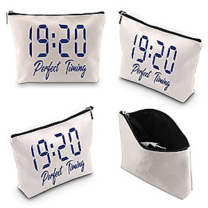 WCGXKO Sorority Gift Perfect Timing 1920 Zeta Greek Gift Finer Women Zipper Makeup Bag (Perfect Timing 1920)