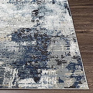Mark&Day Area Rugs, 8x10 Vuren Modern Denim Area Rug, Blue/Grey Carpet for Living Room, Bedroom or Kitchen (7'10" x 10')