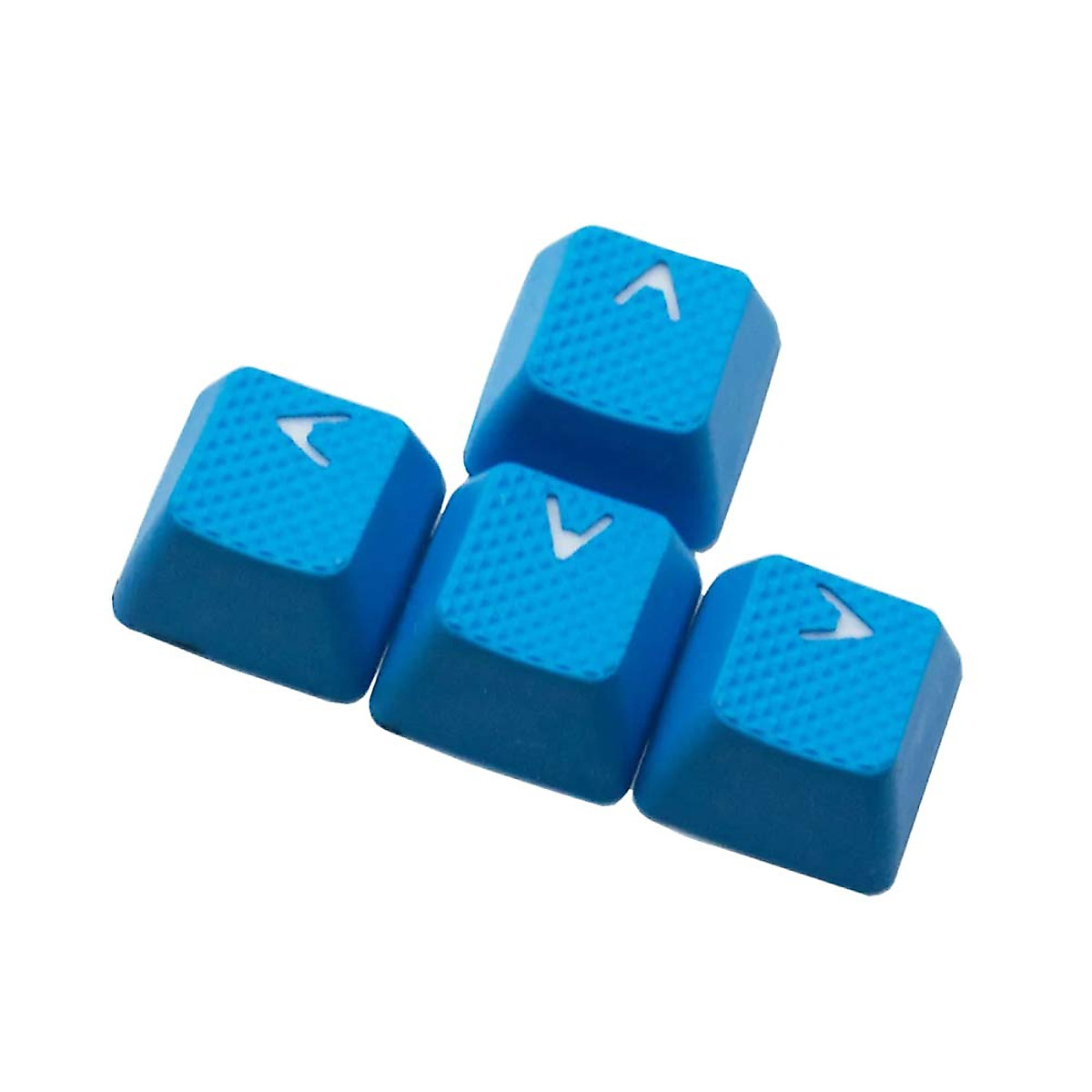 Tai-Hao Rubber Gaming Backlit Keycaps Set - 8 Keys Rubberized DoubleShot Key Caps for Cherry MX Mechanical Keyboards Compatible OEM Include Key Puller (Blue-8 Keys)