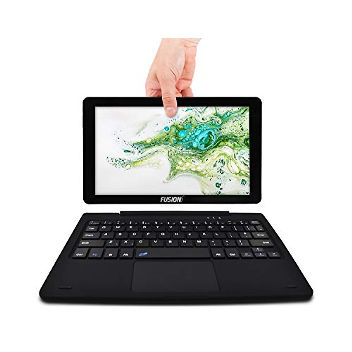 Fusion5 10.1" 2in1 Google Certified Android Laptop Tablet PC - (Powerful Processor, Android 10 Q, 3GB RAM, 32GB Storage, Dual Cameras, HD IPS, Type C, Bluetooth Tablet PC with Docking Keyboard)
