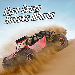 SZJJX Remote Control Car for Boys Girls, 20+ Km/h High Speed RC Trucks Car, 1:14 Scale Fast All Terrains Off Road Monster Crawler Vehicle Toy with Headlights 2 Batteries for Adults Kids 40 Min Play