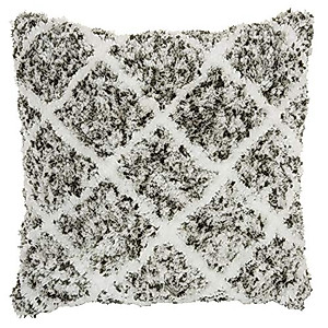 Mina Victory Life Styles Sprinkle Dye Lattice Charcoal 24" X 24" Throw Pillow