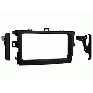 Carxtc Double Din Install Car Stereo Dash Kit for a Aftermarket Radio Fits 2009-2013 Toyota Corolla Trim Bezel is Black