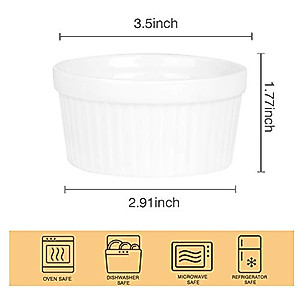 Artestia Butter Warmers Set,4 Pieces Butter Warmers for Seafood, Ceramic Butter Warmer Set with 4 Pieces Tea Light Candles,Fondue -Dishwasher Safe, Microwave Safe, Oven Safe(White)