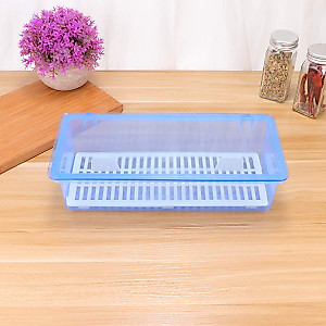 Hemoton Kitchen Utensil Holder Transparent Chopsticks Drain Rack Cutlery Box Spoon Fork Knife Drainer Basket Tableware Silverware Flatware Storage Caddy Organizer Container