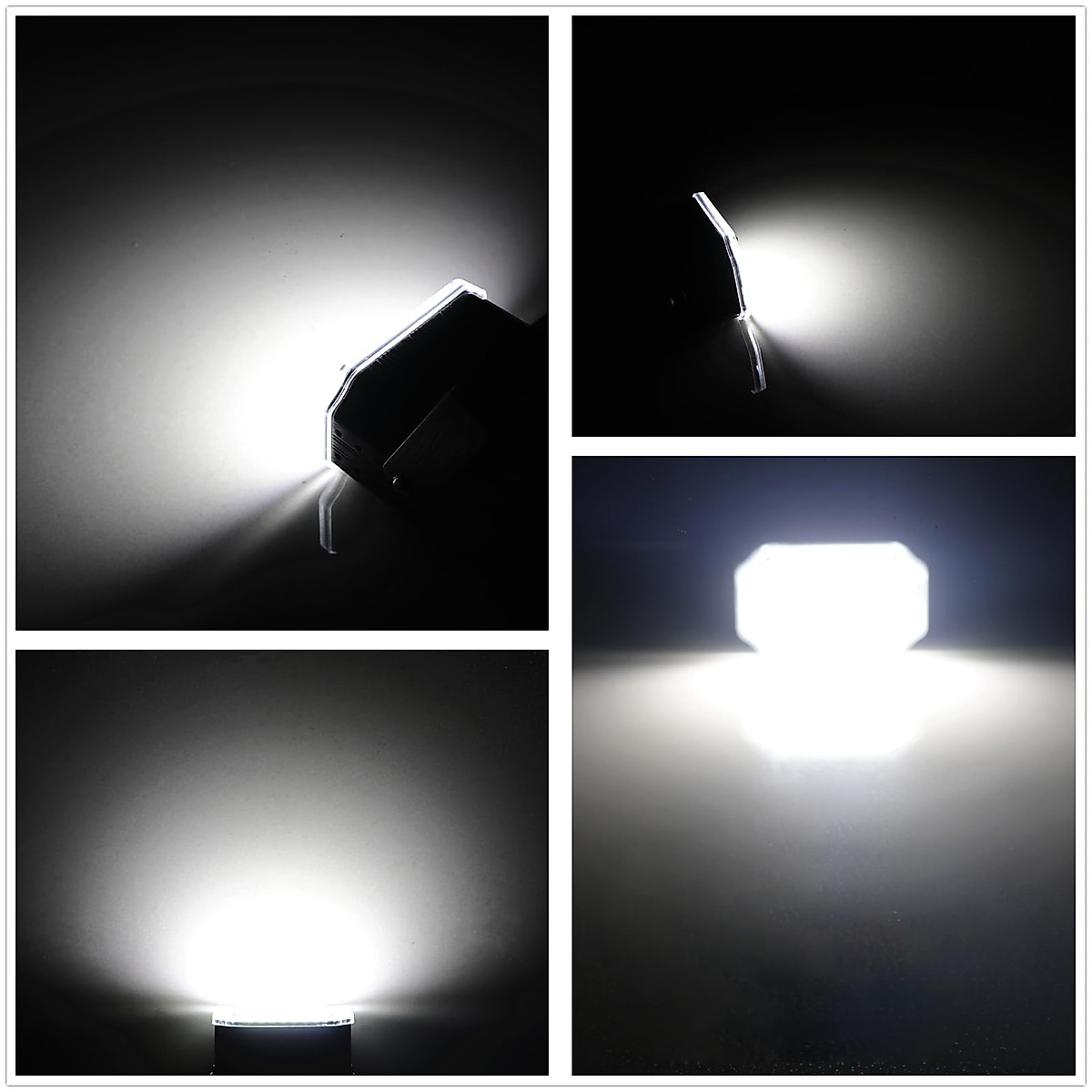 AQOOL Halloween White Strobe Lights, Sound Activated Mini 36 LED Strobe Light for Parties, Speed Adjustable Super Bright DJ Stage Lighting for Halloween Room Dance Stage Disco(No Remote)