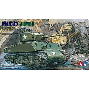 Tamiya 35139 1:35 US Sherman M4A3E2 Jumbo - Model Kit,Plastic Kit,Assembly Kit, Detailed Replica, Tank Kit