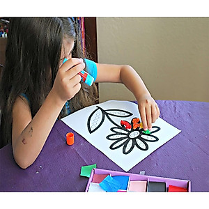 Exquiss 2400 Pcs Autumn Leaf Colors Fall Colors Tissue Paper Squares 2 Inch (12 Colors) for Fall Harvest Holiday Pompom St. Patrick's Day Craft Scrunch Art Tree Craft Leaf Art Paper Kids' DIY Craft