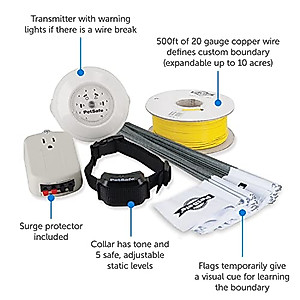 PetSafe YardMax Rechargeable In-Ground Pet Fence for Dogs and Cats – from the Parent Company of INVISIBLE FENCE Brand – Underground Pet Barrier, Multiple Wire Gauge & Indoor or Outdoor Barrier Options