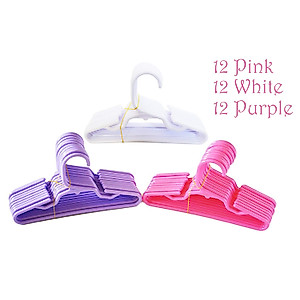 MBD 36 Pack Sturdy Hangers for 18 Inch Girl Doll Clothes- 18 Inch Doll Clothes Hanger