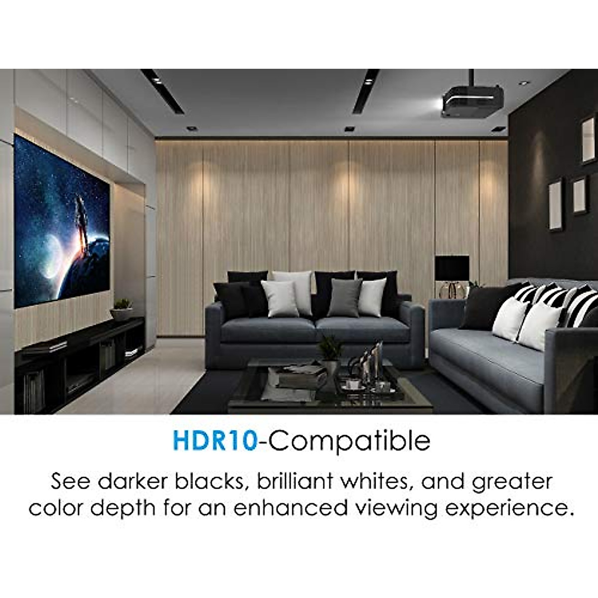 Optoma UHD51A 4K UHD Smart Home Theater Projector, Works with Amazon Alexa & Google Assistant