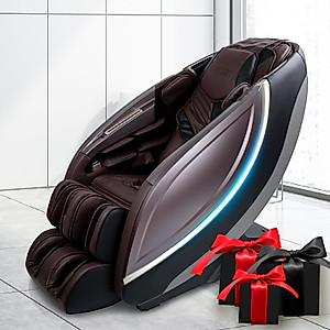 Titan Osaki Pro 3D Cascade Massage Intelligent Voice Control Full Body Reclining Zero Gravity Heated Massage Chair with Specialized Foot Roller 3D Massage Chair (Black)