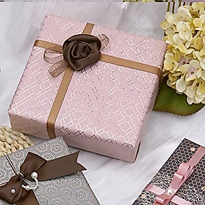 Blavermant Wrapping paper rolls, Gift Wrapping Paper Mini Roll - 17" X 10 ft Per roll, 3 Different Geometric Design for Families Friends Kids in Birthday Wedding Baby Shower Congrats Party